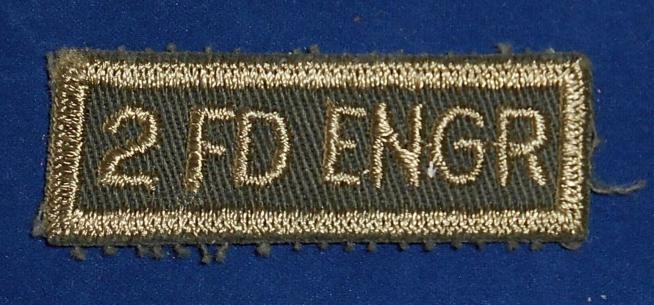 Canadian: 2 FD ENGR 2nd Field Engineer Regiment Cloth Combat Tab ...