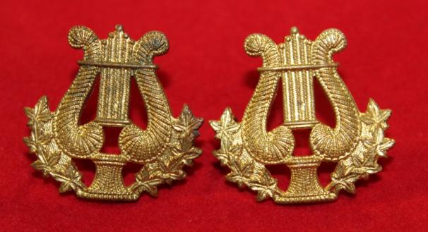 Bandsman Lyre Collar Badge Insignia Pair – Marway Militaria Inc ...
