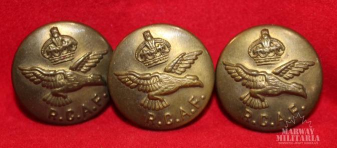 Set of 3, RCAF Uniform Buttons – Marway Militaria Inc & Winnipeg Army ...