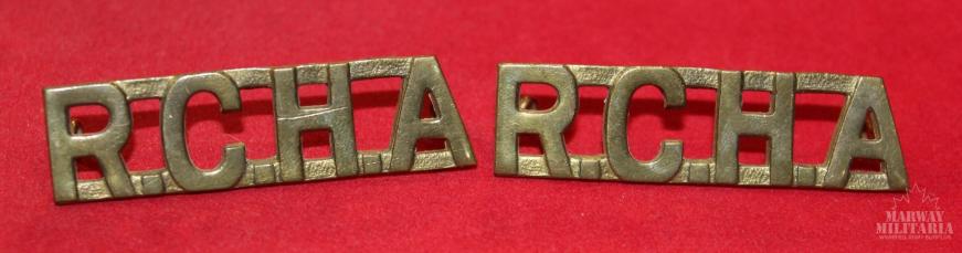 WW2 era, RCHA Shoulder Title Pair – Marway Militaria Inc & Winnipeg ...