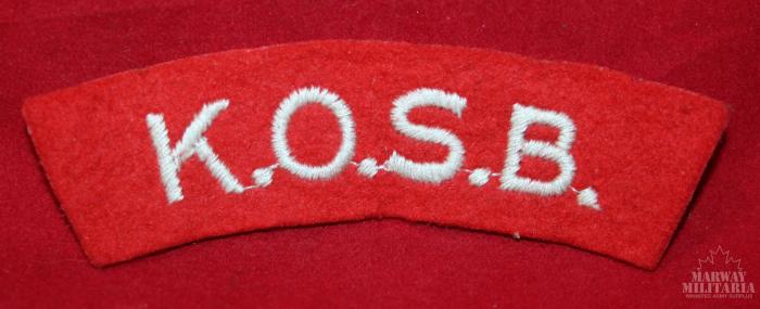 British KOSB Kings Own Scottish Borderes Cloth Flash – Marway Militaria ...