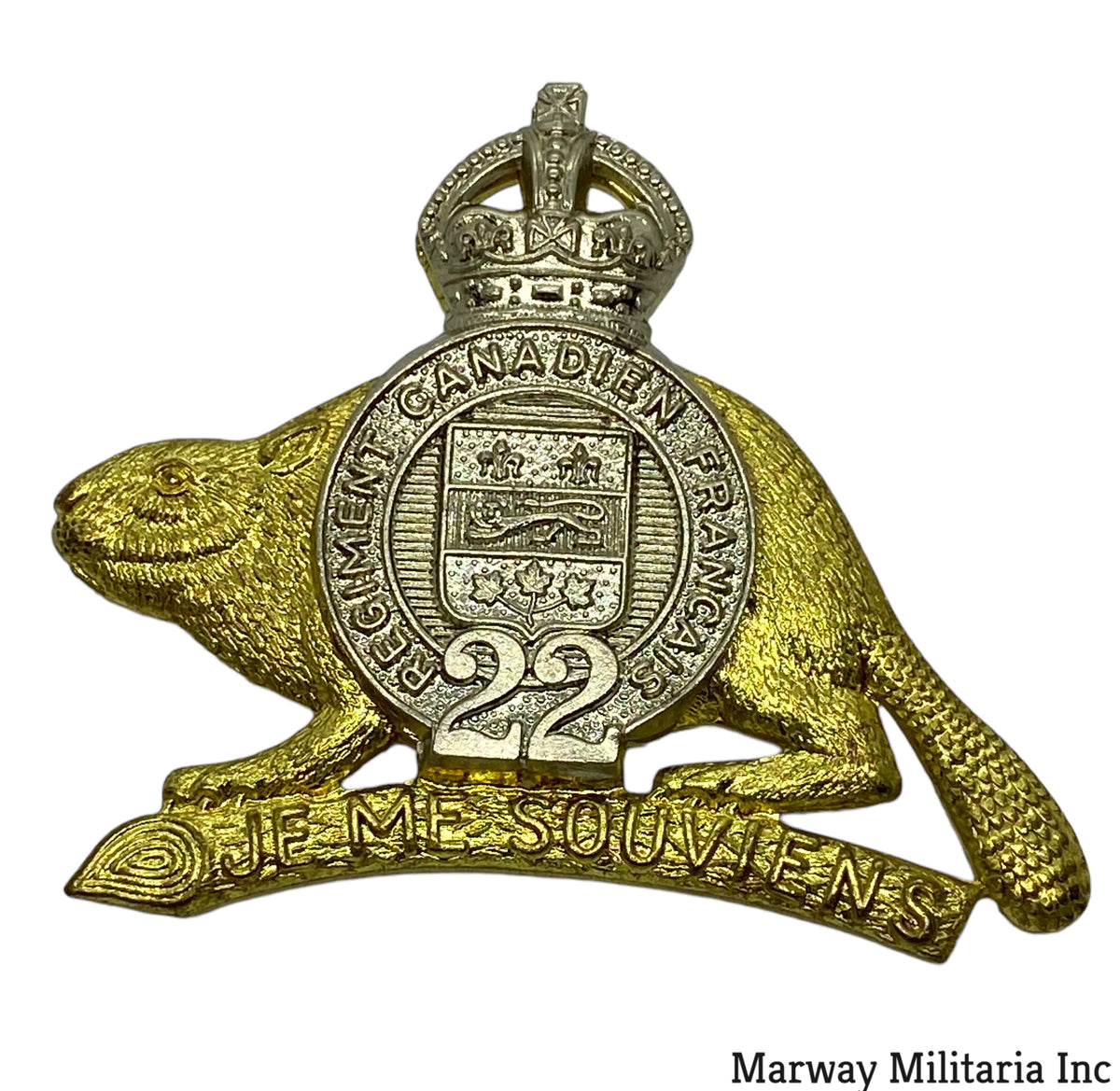 WW2 ERA, ROYAL 22ND REGIMENT CAP BADGE – Marway Militaria Inc ...
