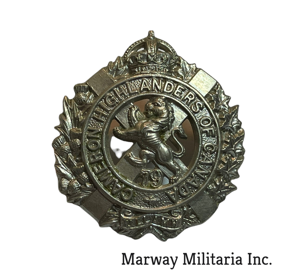 Pre WW1, 79th Cameron Highlanders Collar Badge – Marway Militaria Inc ...