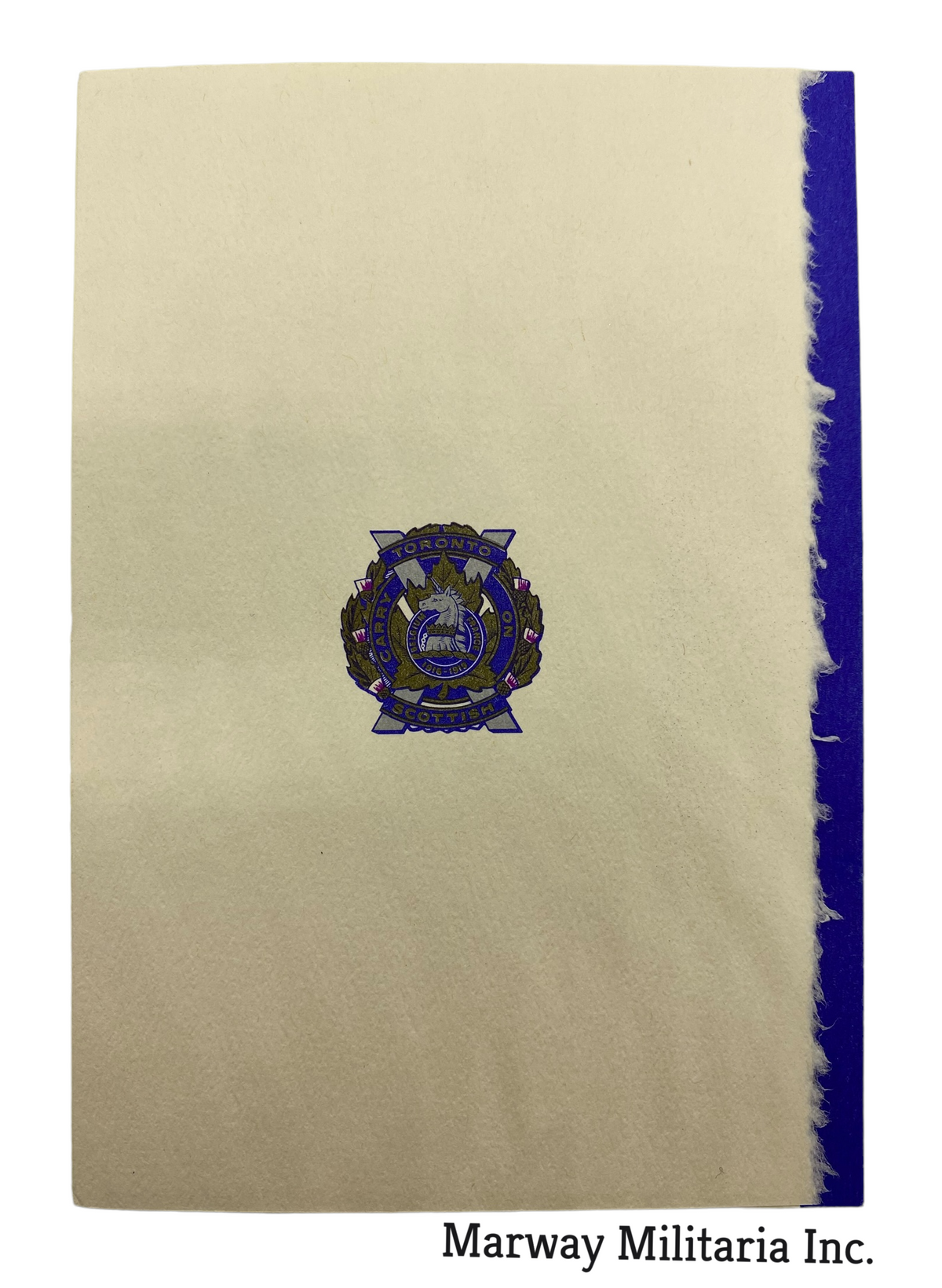 The Toronto Scottish Regiment Christmas Card – Marway Militaria Inc ...