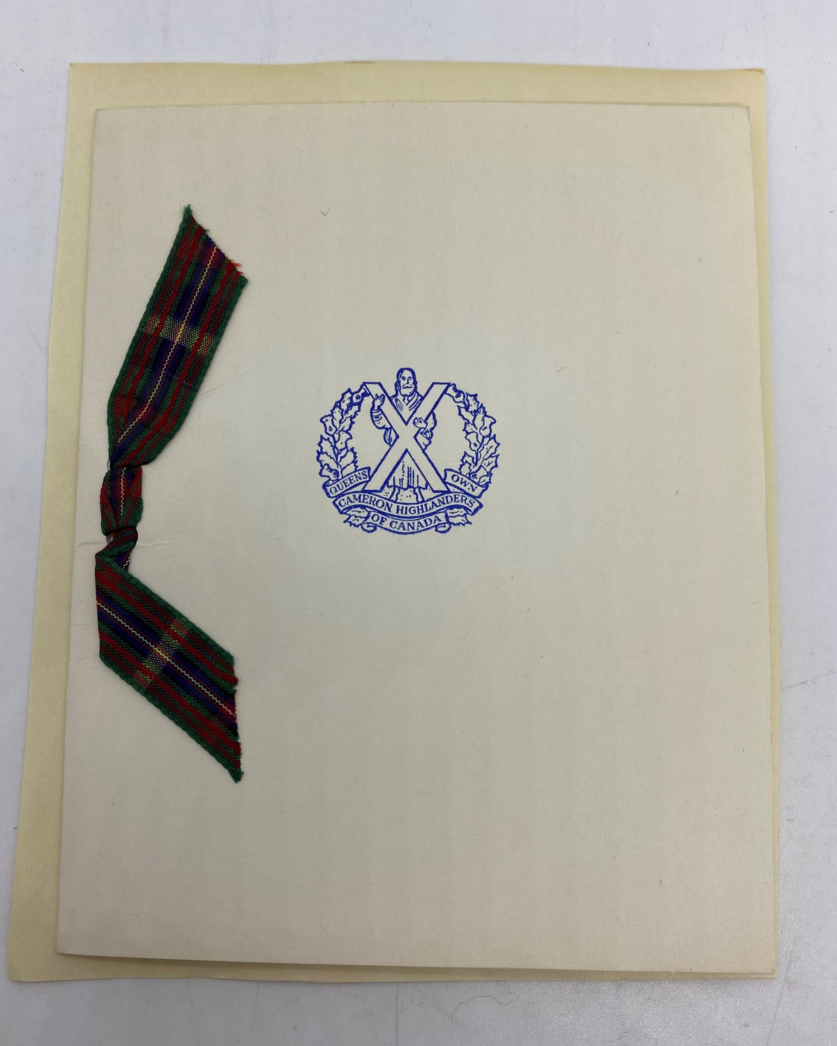 The Queen's Own Cameron Highlanders of Canada Regiment Christmas Card ...