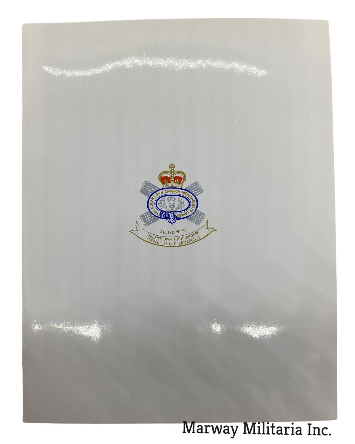 The Queen's Own Cameron Highlanders Of Canada Regiment Christmas Card ...