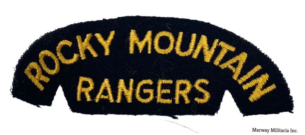 WW2 era Rocky Mountain Rangers Cap Badge & Shoulder Flash Lot – Marway ...