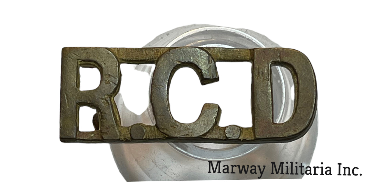 WW2 era, RCD Shoulder Title Badge – Marway Militaria Inc & Winnipeg ...