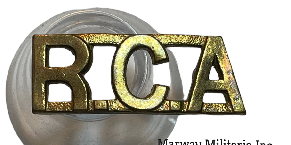 WW2era, RCA Shoulder Title Badge – Marway Militaria Inc & Winnipeg Army ...