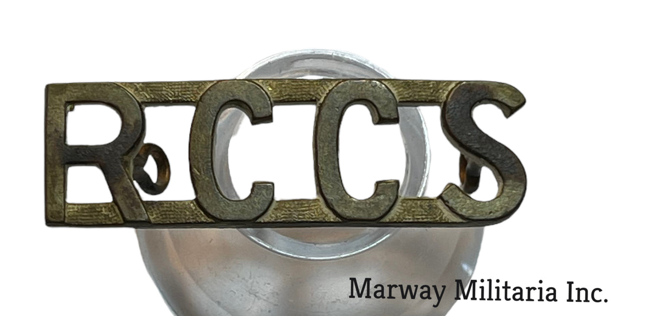 WW2 era RCCS Shoulder Title Badge – Marway Militaria Inc & Winnipeg ...