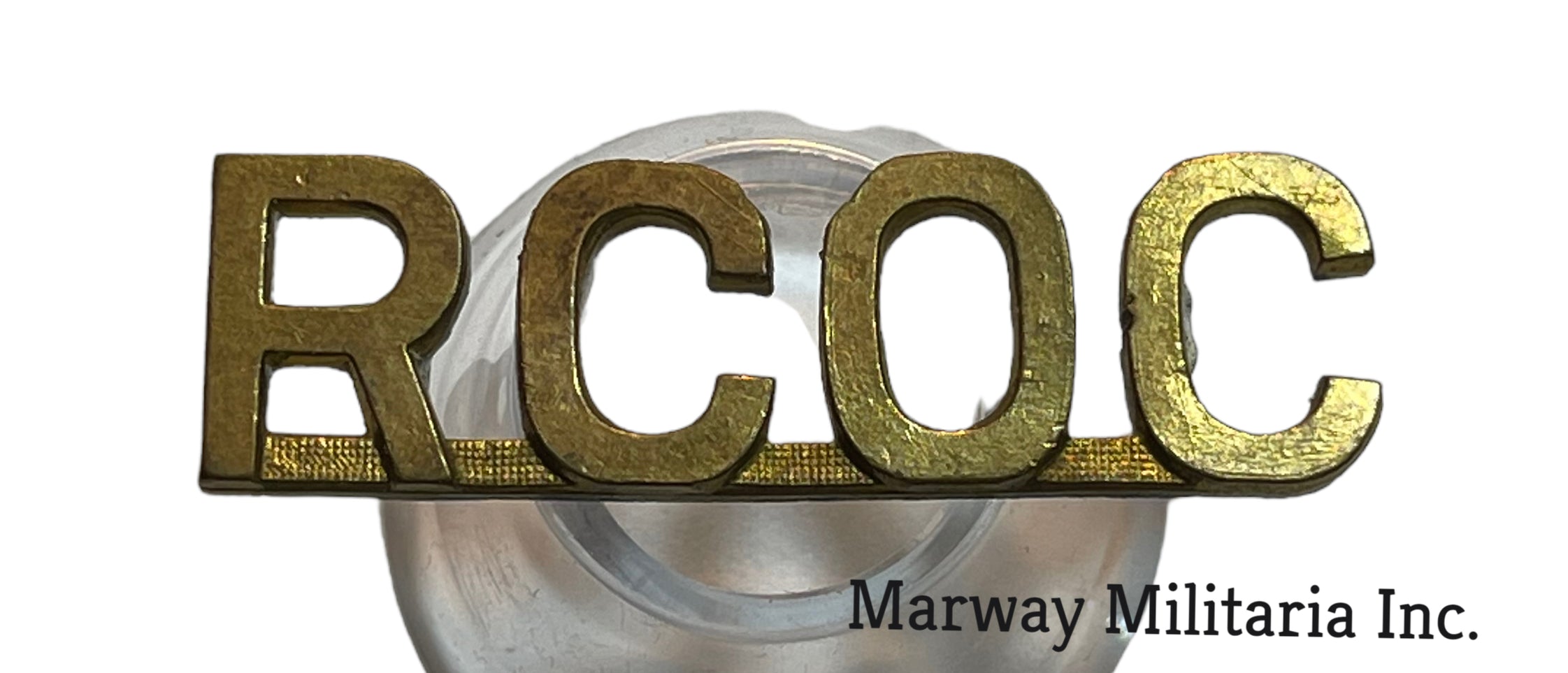 WW2 era RCOC Shoulder Title Badge – Marway Militaria Inc & Winnipeg ...