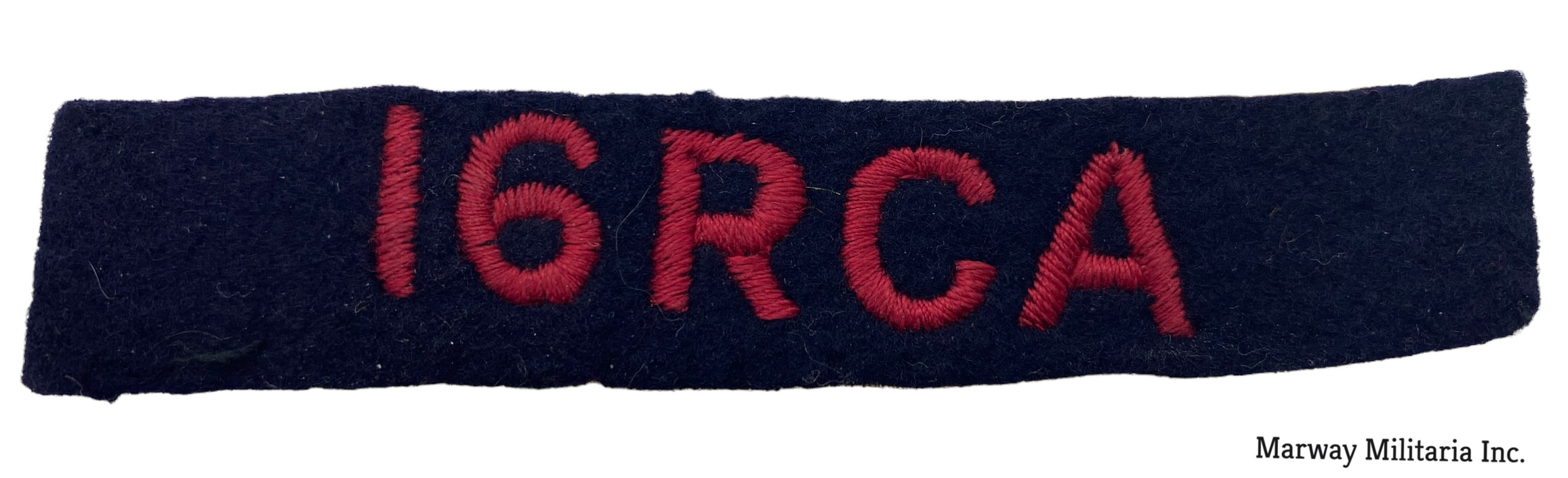 WW2 16 RCA Flash – Marway Militaria Inc & Winnipeg Army Surplus