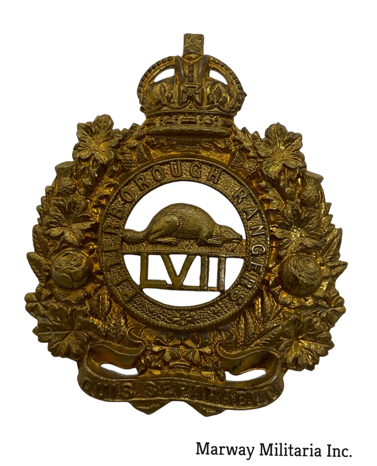 Pre WW1, 57th Regiment Peterborough Rangers Cap Badge – Marway ...