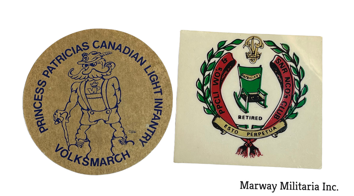 Lot of 2 PPCLI Stickers – Marway Militaria Inc & Winnipeg Army Surplus