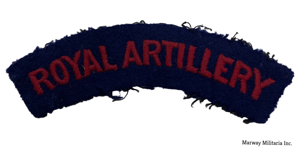 WW2 British Royal Artillery Shoulder Flash Patch – Marway Militaria Inc ...