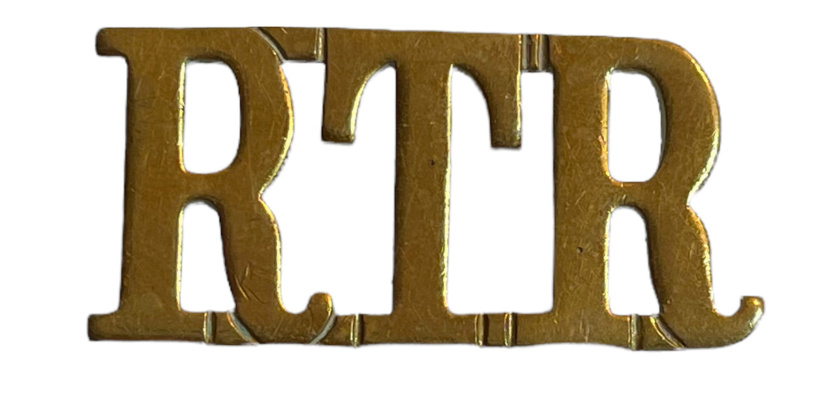 British RTR Royal Tank Regiment Shoulder Title Badge – Marway Militaria ...