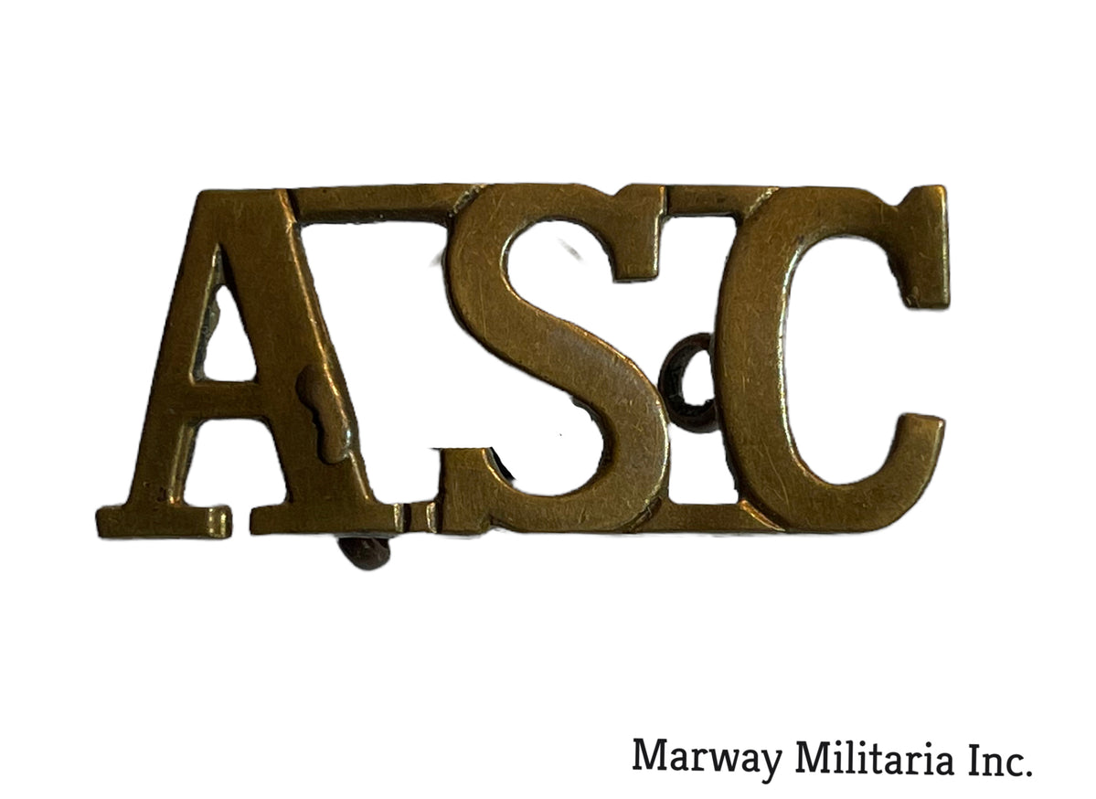 British ASC Army Service Corps Shoulder Title Badge – Marway Militaria ...
