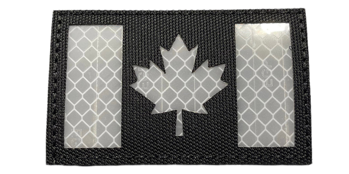 Reflective Canada Maple Leaf Flag Velcro Morale Patch – Marway ...