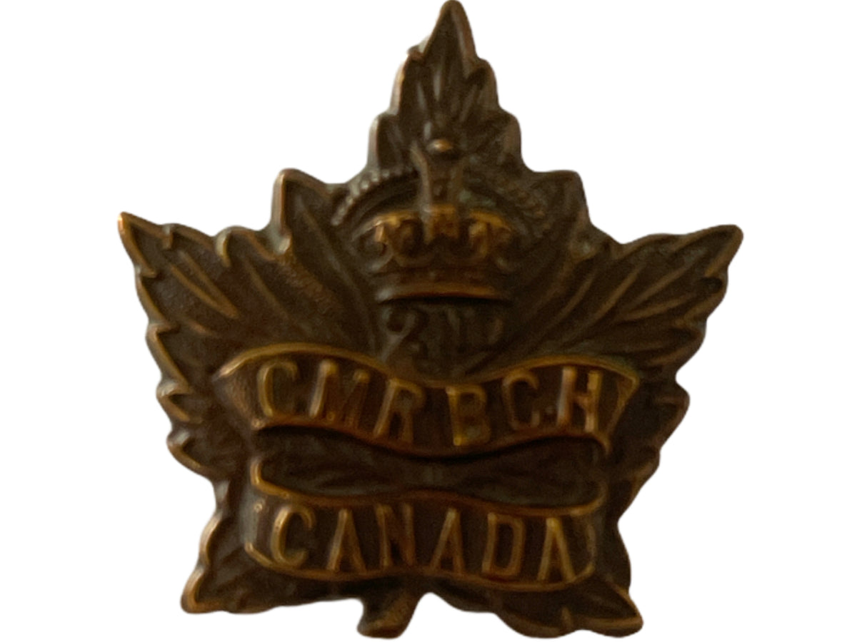 WW1 CEF 2nd Canadian Mounted Rifles Collar Badge – Marway Militaria Inc ...